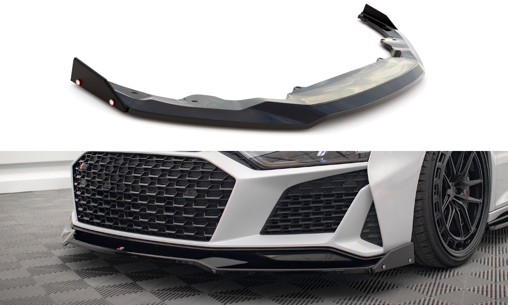 Audi - R8 - MK2 FACELIFT - Front Splitter - V3 + Wings – Maxton Design ...