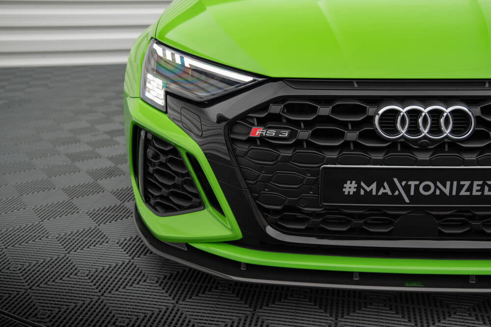 Audi - RS3 8Y - Front Splitter - CARBON FIBER – Maxton Design Canada