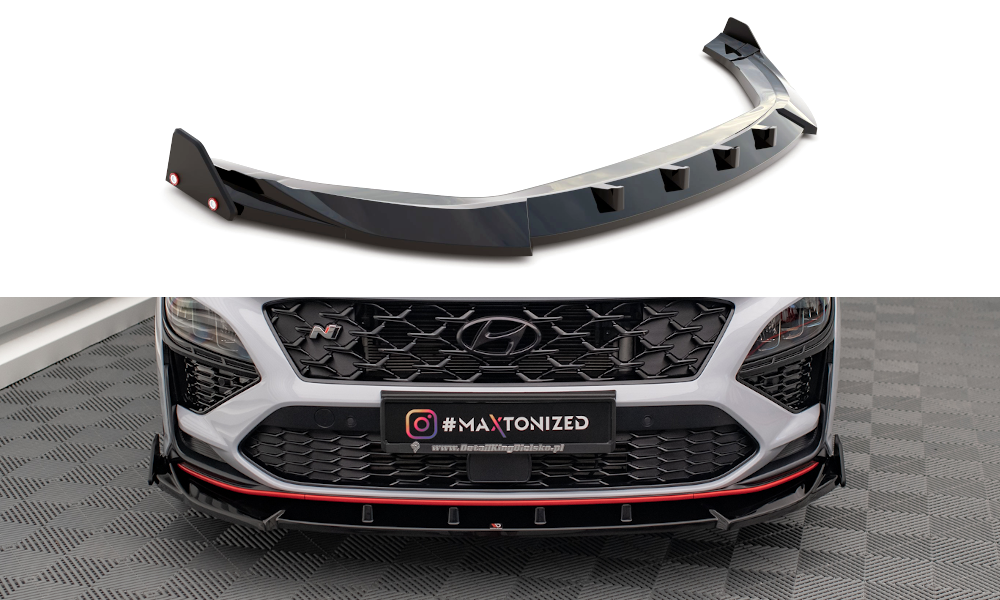 Hyundai - KONA N - MK1 - Front Splitter - V2 + Wings – Maxton Design Canada