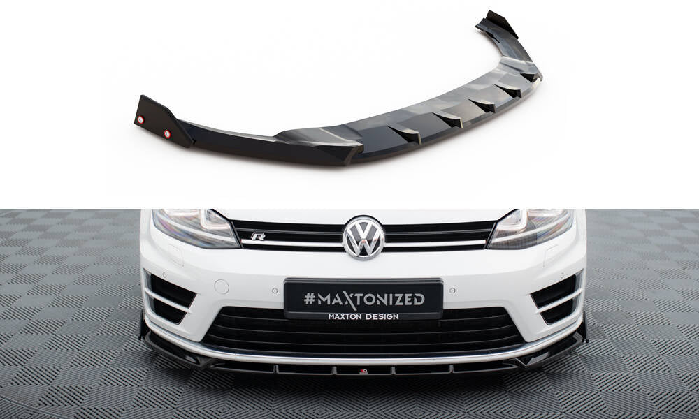 Volkswagen - MK7 Golf R - Front Splitter - V5 + Flaps – Maxton Design ...