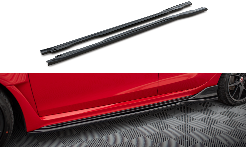 Honda - Civic Type - R - MK11 FL5 - Side Skirts Diffusers - V1 – Maxton ...