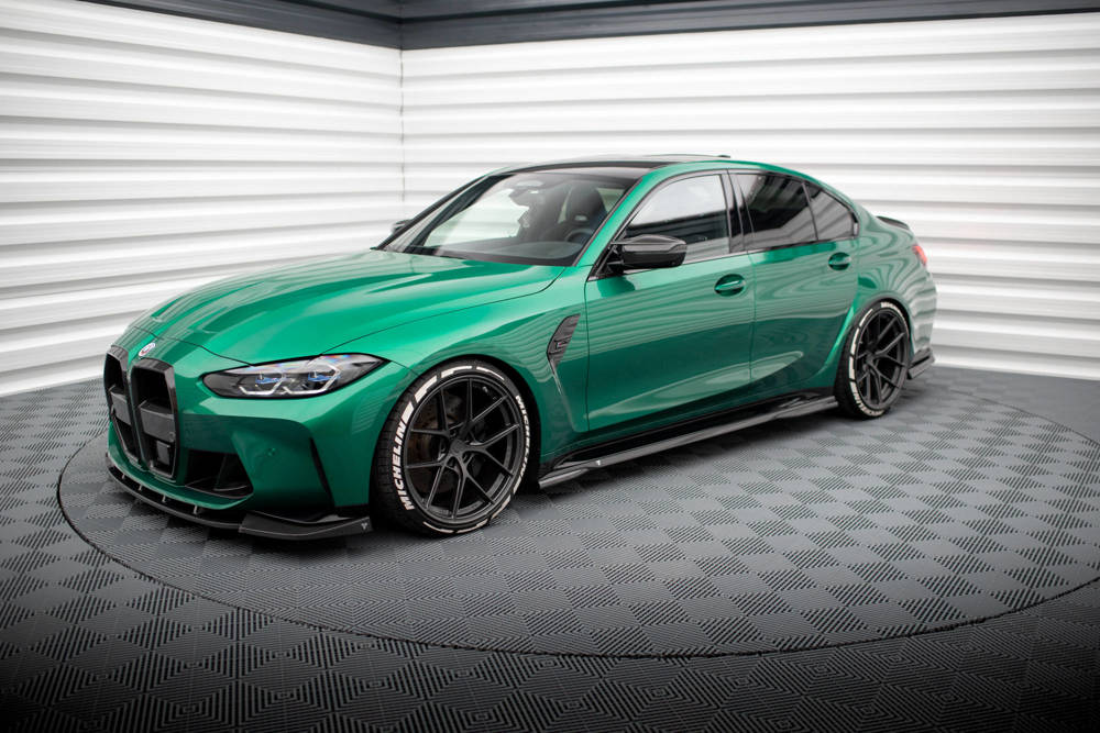 BMW - M3 G80 - CARBON FIBER SIDE SKIRTS DIFFUSERS - V1 – Maxton Design ...