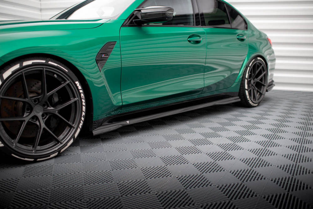 BMW - M3 G80 - CARBON FIBER SIDE SKIRTS DIFFUSERS - V1 – Maxton Design ...