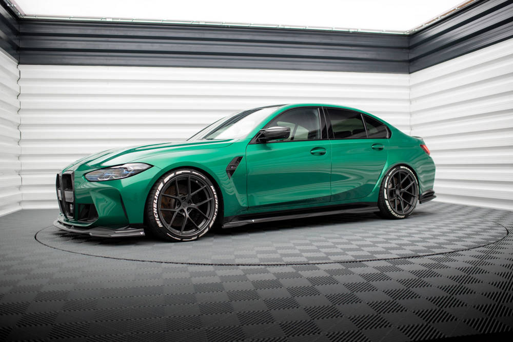 BMW - M3 G80 - CARBON FIBER SIDE SKIRTS DIFFUSERS - V1 – Maxton Design ...