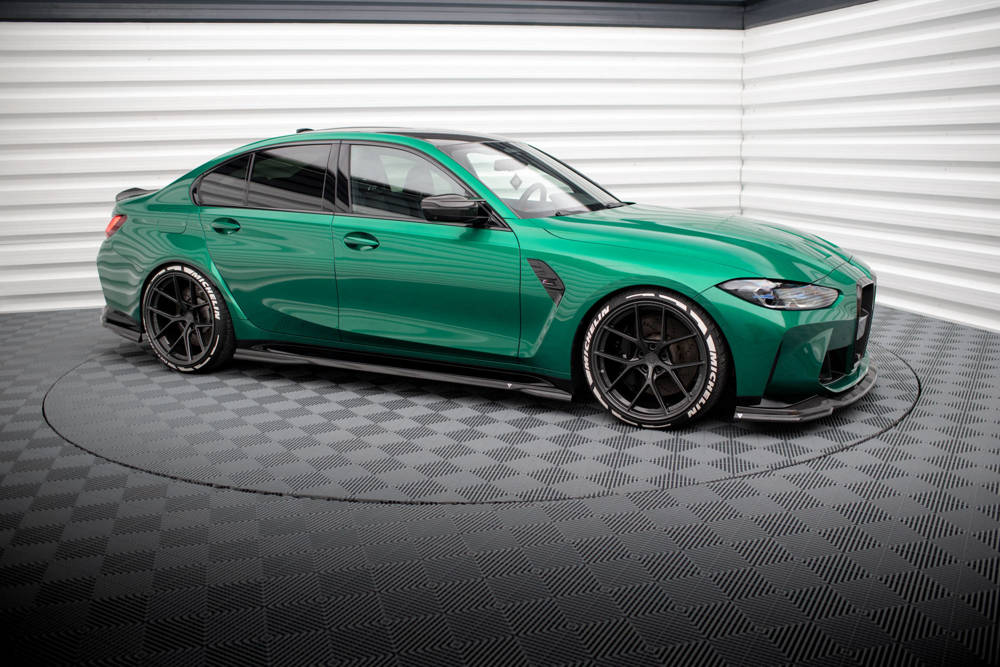 BMW - M3 G80 - CARBON FIBER SIDE SKIRTS DIFFUSERS - V1 – Maxton Design ...