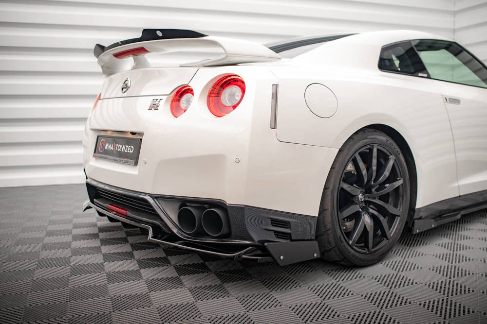 NISSAN GTR - R35 - FACELIFT - CENTRAL REAR SPLITTER + WINGS – Maxton ...