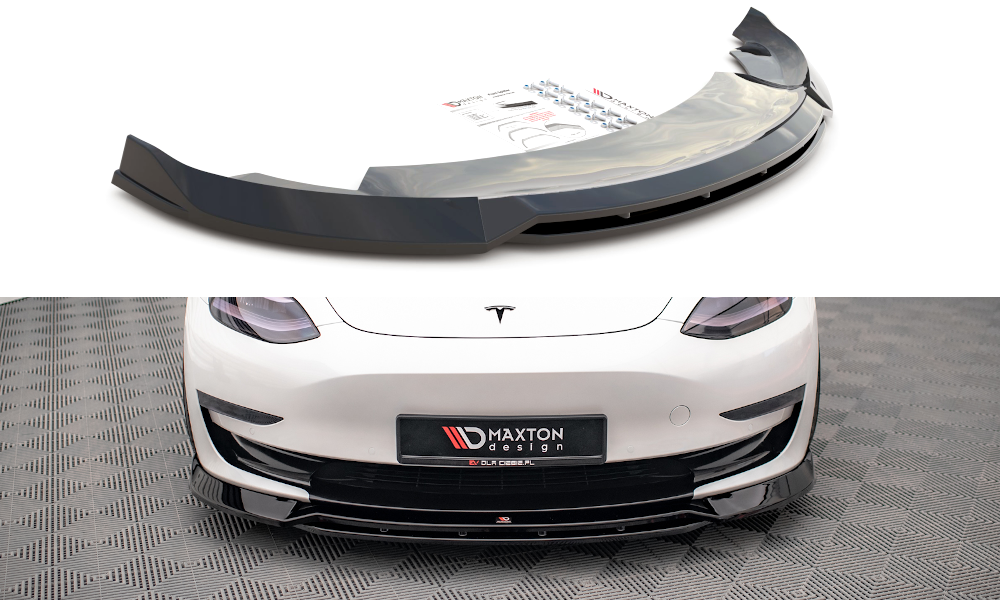Tesla - Model 3 - Front Splitter - V3 – Maxton Design Canada